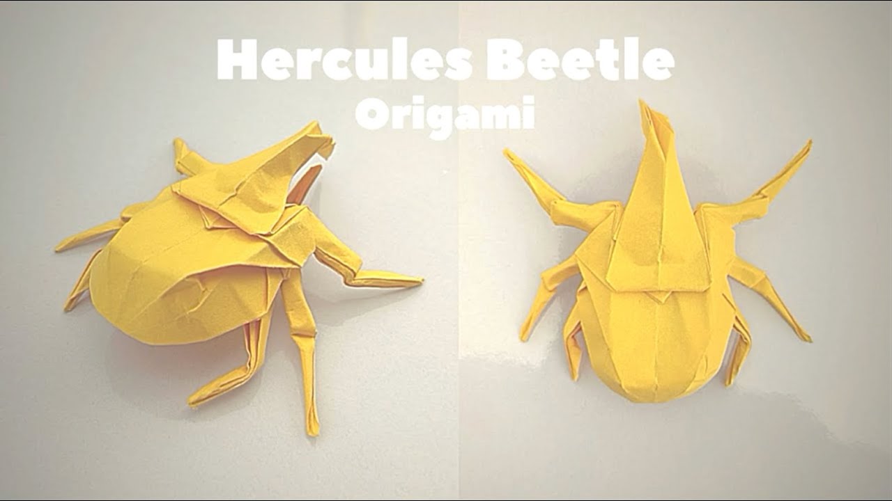 Hercules Beetle 🪲 | How To Make Easy Origami Hercules Beetle | Paper ...