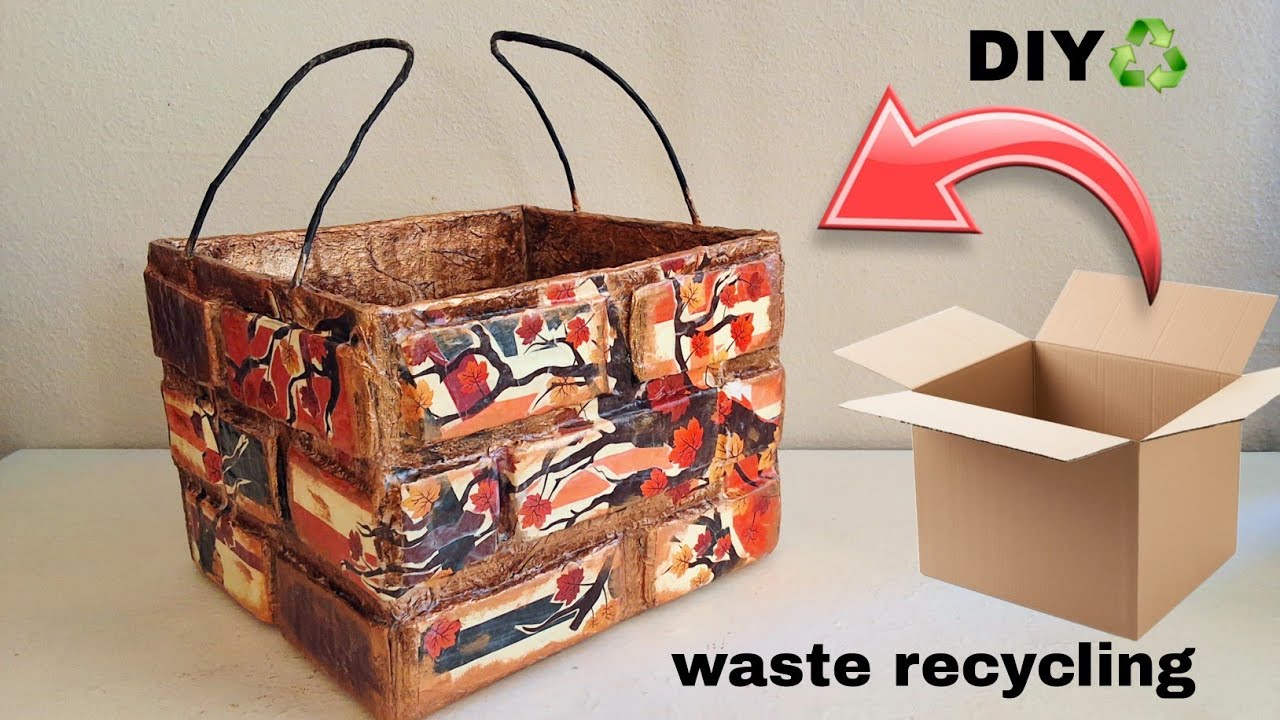 HOW EASY IT ISTO TURN A CARDBOARD BOX INTO A WONDERFUL ORGANIZER BASKET ...