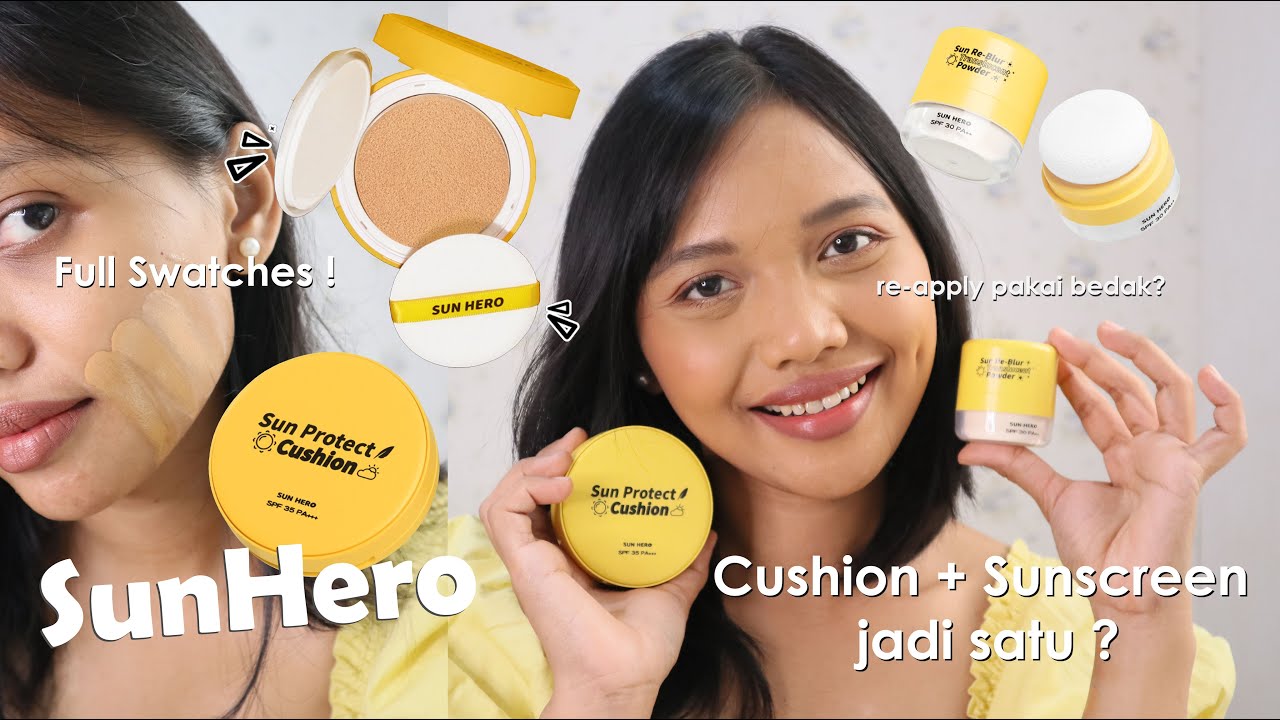CUSHION SUNSCREEN JADI SATU ? | SUNHERO Sun Protect Cushion & Sun Re-Blur Translucent Powder ...