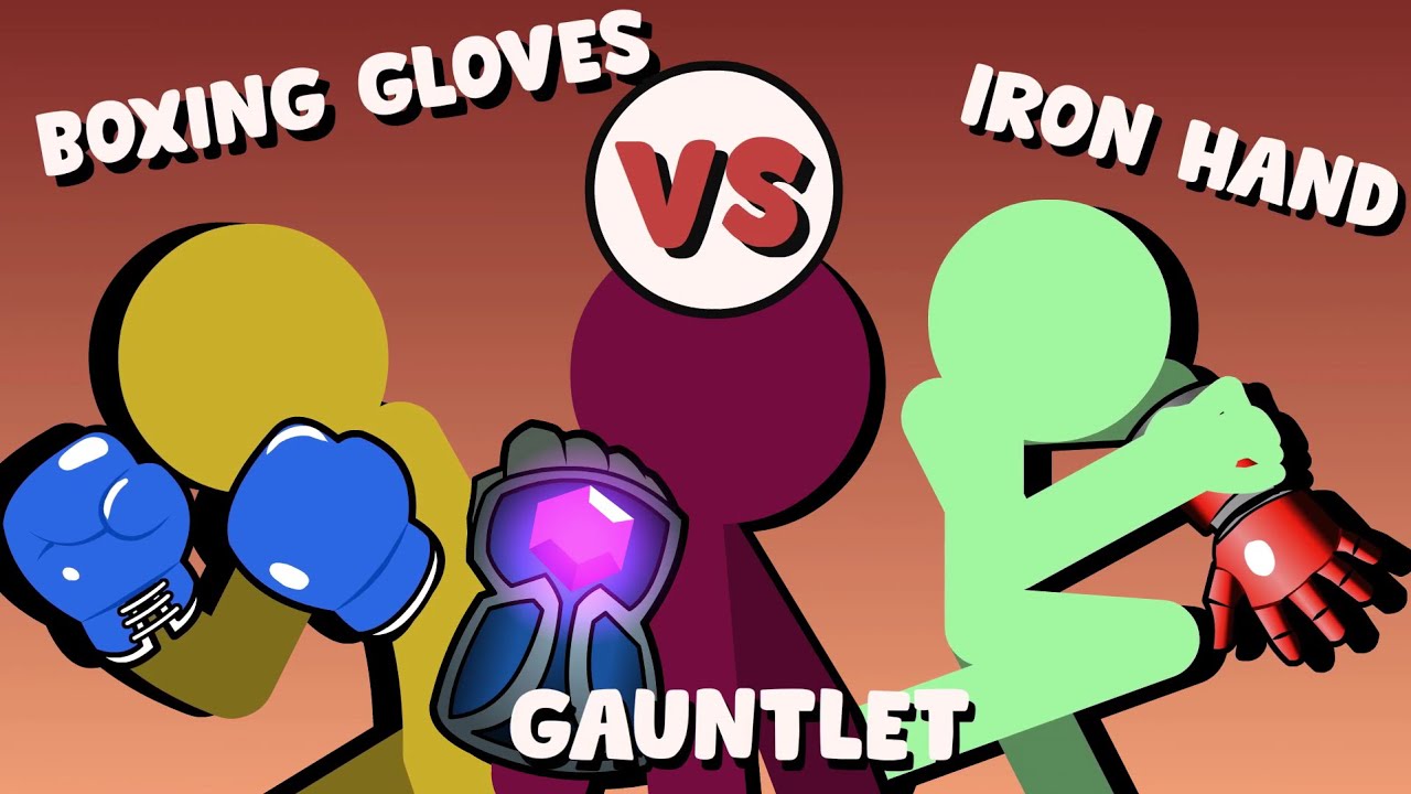 Supreme Duelist Stickman Animation: Boxing Gloves vs Gauntlet vs Iron ...