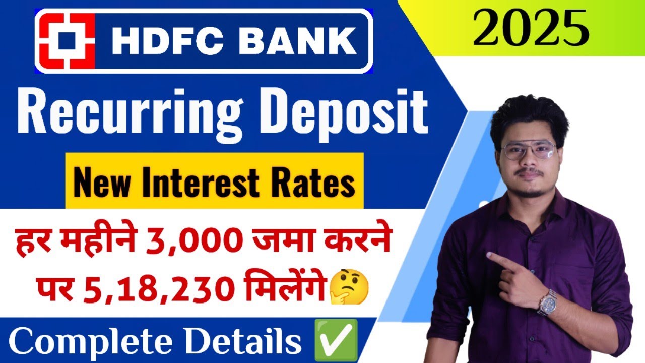 HDFC Bank Recurring Deposit Interest Rates 2025 | HDFC Bank RD Features ...