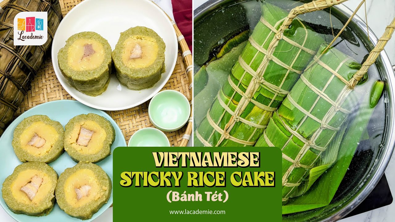 Vietnamese Sticky Rice Cake (Bánh Tét Recipe) - YouTube