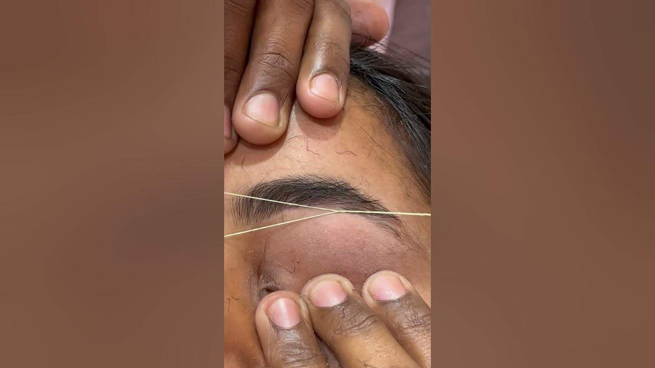Eyebrow threading eyebrow shape eyebrow threading tutorial - YouTube
