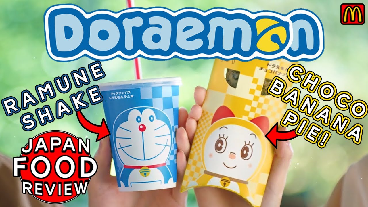 McDonalds NEW Ramune Shake & Choco Banana Pie | Fast Food Japan - YouTube