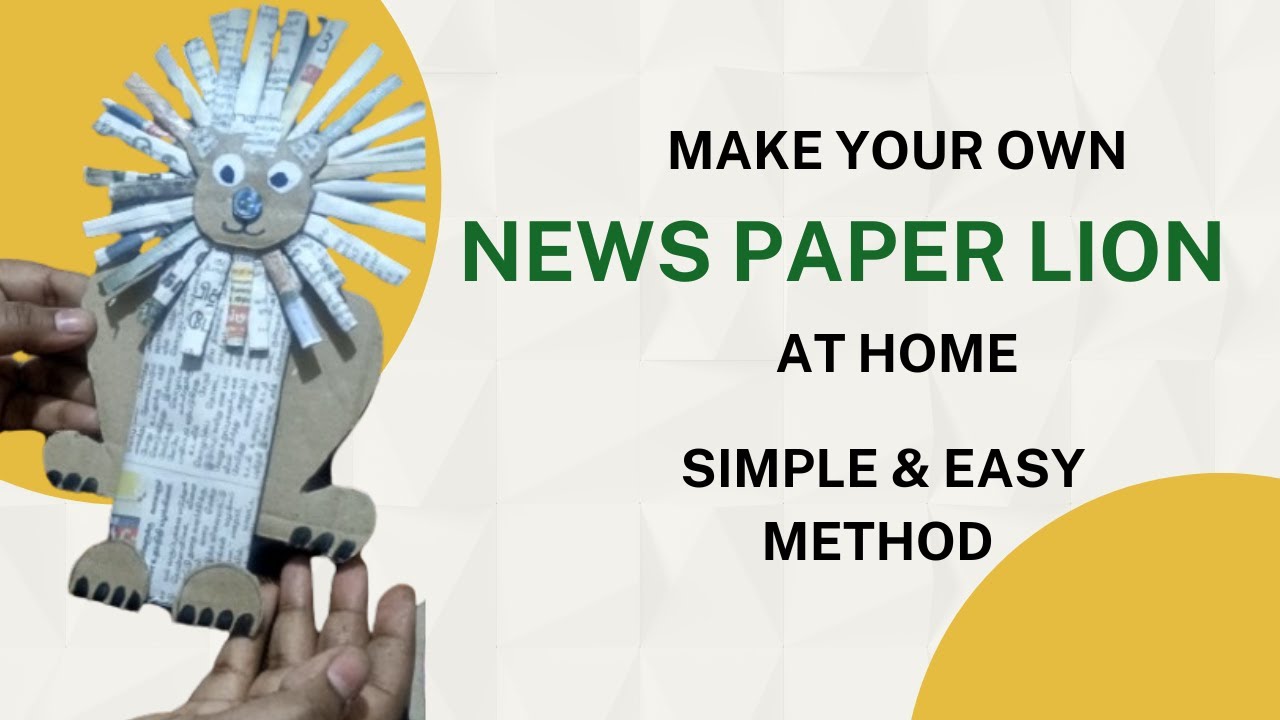 News paper craft idea|simple and easy method 🦁 - YouTube