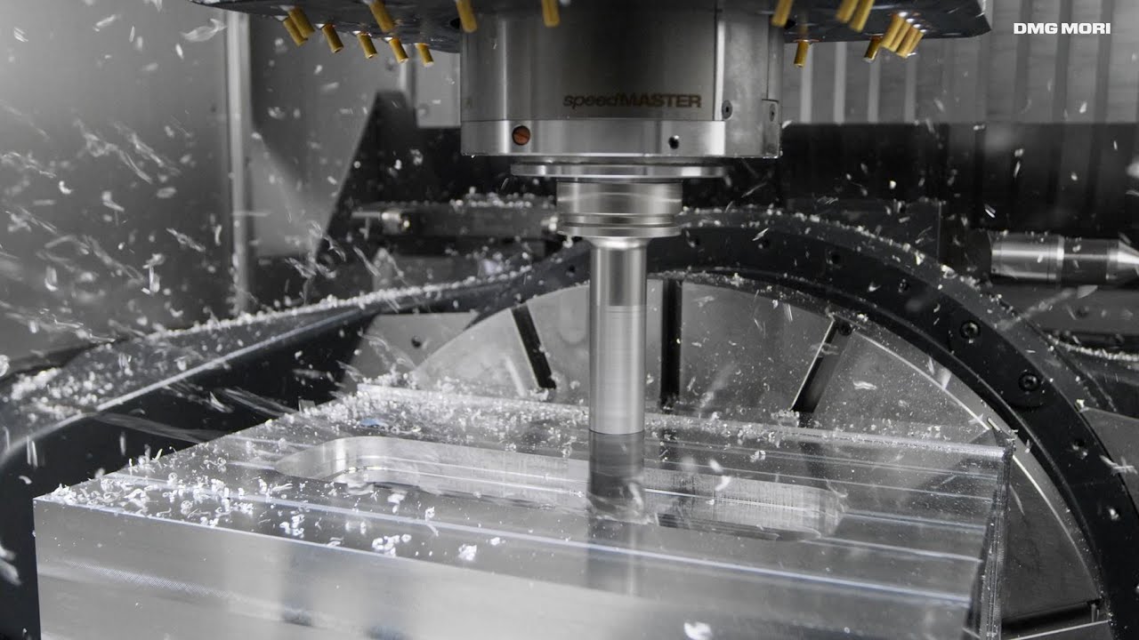 Semiconductor chamber housing by 5-axis machining - YouTube