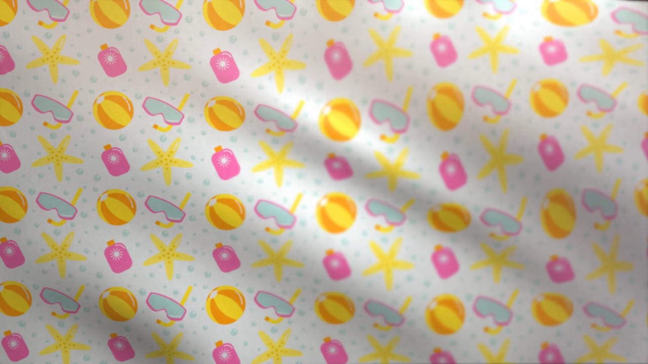 Summer Pattern Fabric Animated version 06 - free motion graphics - YouTube