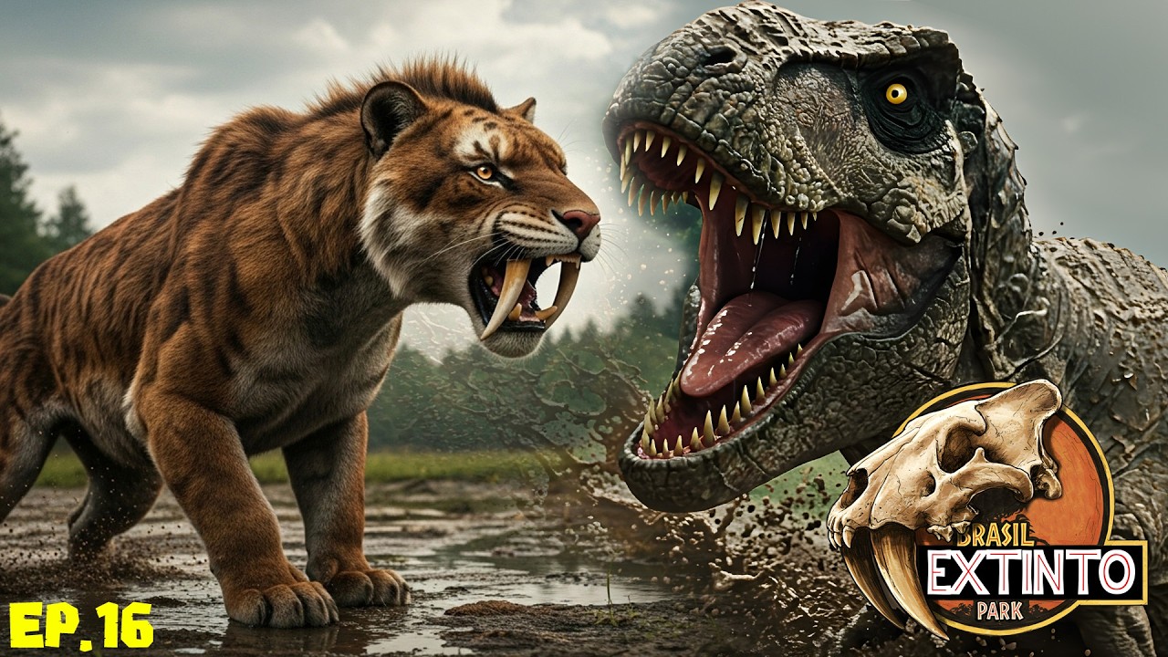 SMILODON vs T-REX: fúria de titãs no PÂNTANO DA MORTE! - YouTube