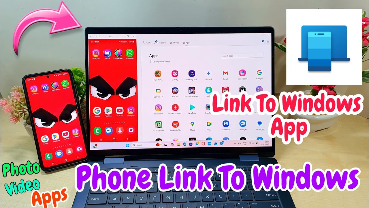 Windows Link Phone & PC | How To Connect Mobile Phone To Windows | Link ...