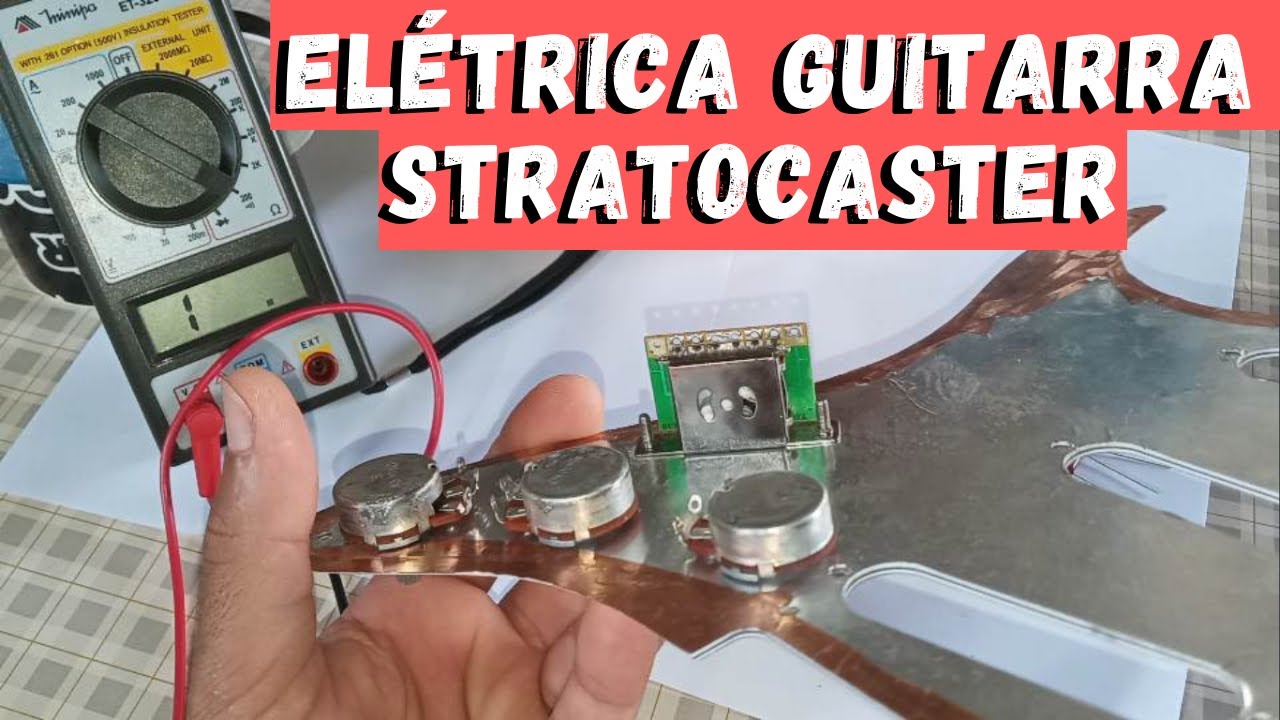 Ligação elétrica de uma guitarra stratocaster (electrical connection of ...