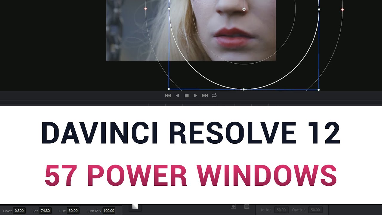 DaVinci Resolve 12 - 57 Power Windows - YouTube