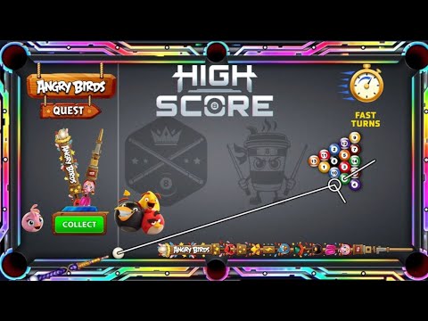 8 Ball Pool - NEW HIGH SCORE Fast Turns Angry Birds Quest New ANGRY ...