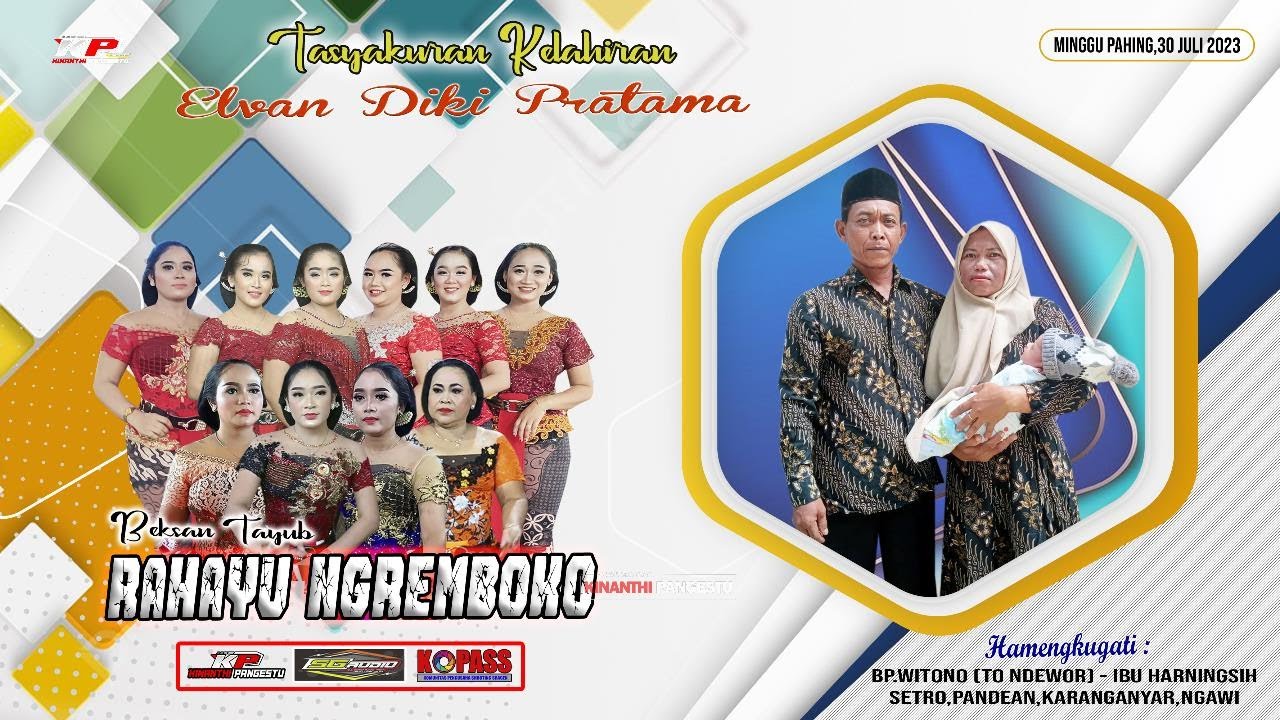 🔴Live Malam Tayub "RAHAYU NGREMBOKO" // SG Audio // KP Pro | Tasyakuran ELVAN DIKI PRATAMA - YouTube