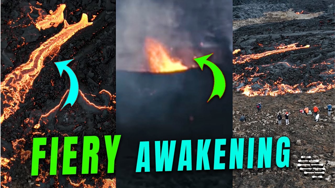 Fiery Display of Fagradalsfjall Volcano's Powerful Awakening - YouTube
