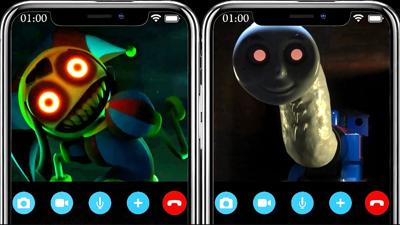 POMNI SCARED THOMAS EXE ON THE PHONE! - YouTube