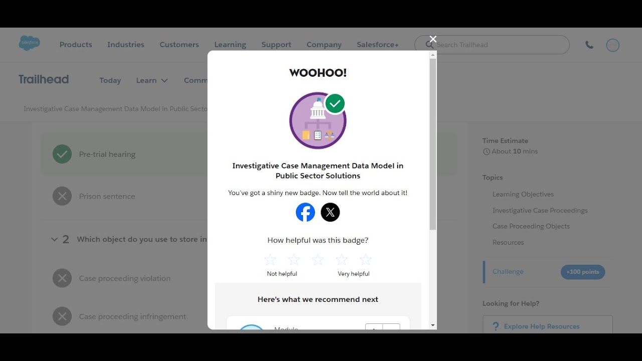 Investigative Case Management Data Model | Public Sector Solutions | Salesforce Trailhead 2024 ...