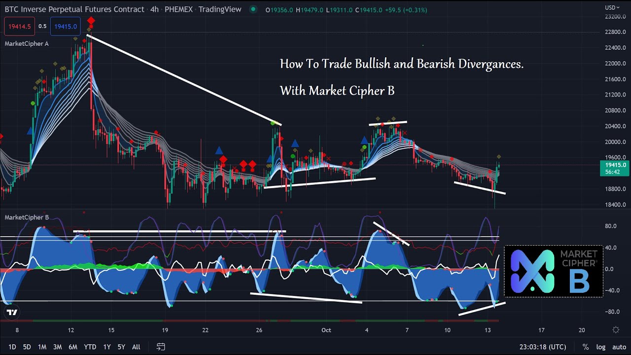 How to trade Bullish and Bearish Divergence using Market Cipher B in 5 ...
