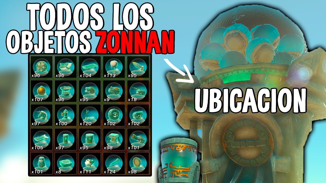 Cuales son y donde conseguir todos los artefactos Zonnan en Zelda Tears ...