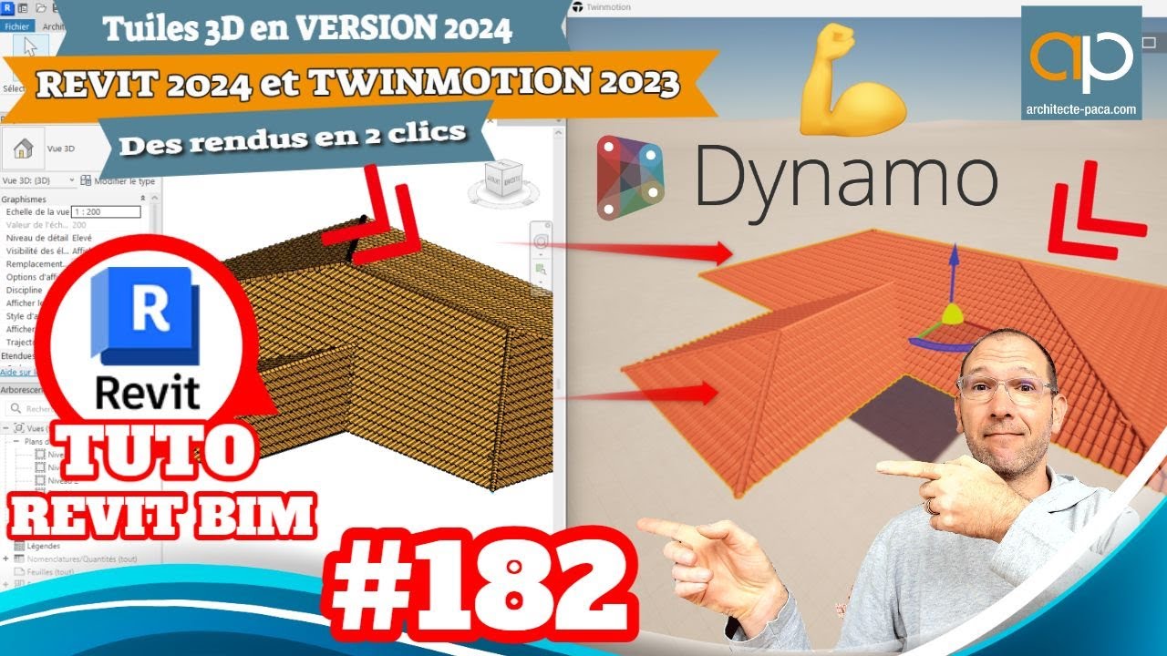 Tuiles automatiques REVIT 2024 vers Twinmotion 2023 - Tuto GRATUIT en ...