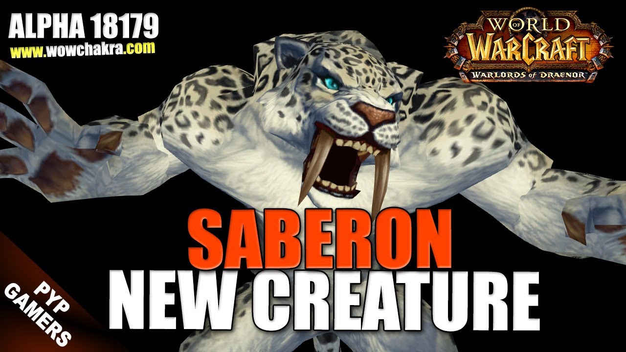 New Saberon creature | Warlords of Draenor Alpha - YouTube
