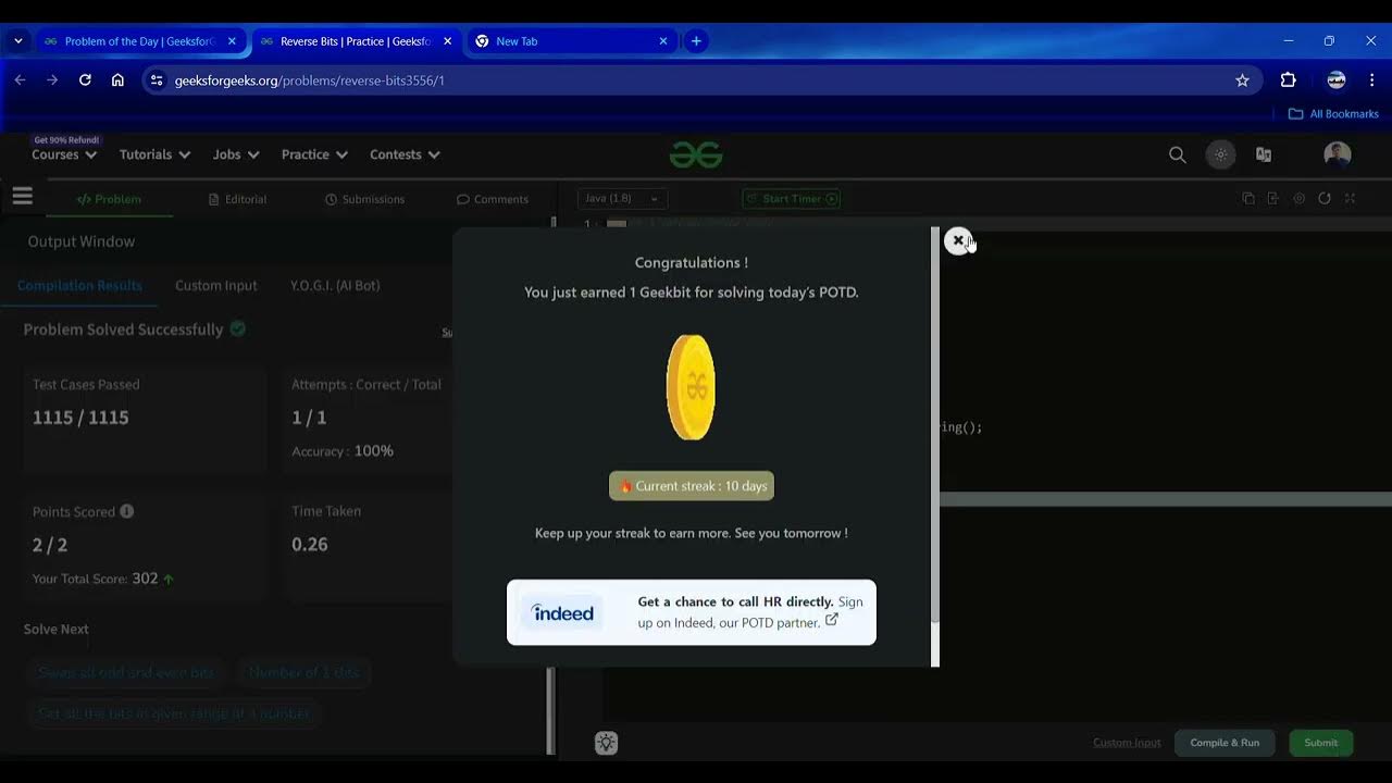 Today GFG POTD Solution - JAVA , C++ , PYTHON3 (Reverse bits) 13/04/24#gfg #youtube - YouTube