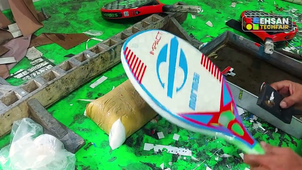 Best Handmade Fiber Padel Rackets making In Bulk | How to make Tennis ...