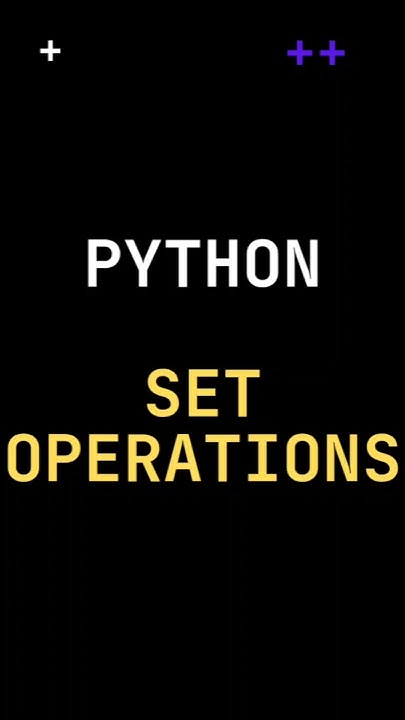 Python Set Operations #coding #pythonprogramming #ytshorts - YouTube