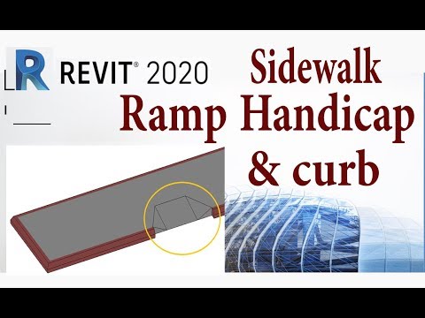 تخطيط ورسم الرصيف Ramp Handicap & Curb | Revit 2020 "@Amal.Channel ...