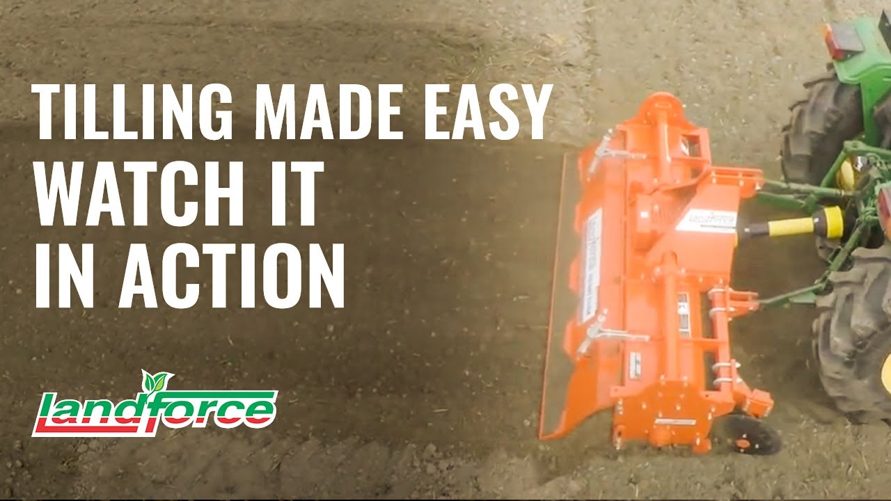 Rotary tiller, Roto Tiller, rotavator landforce - YouTube