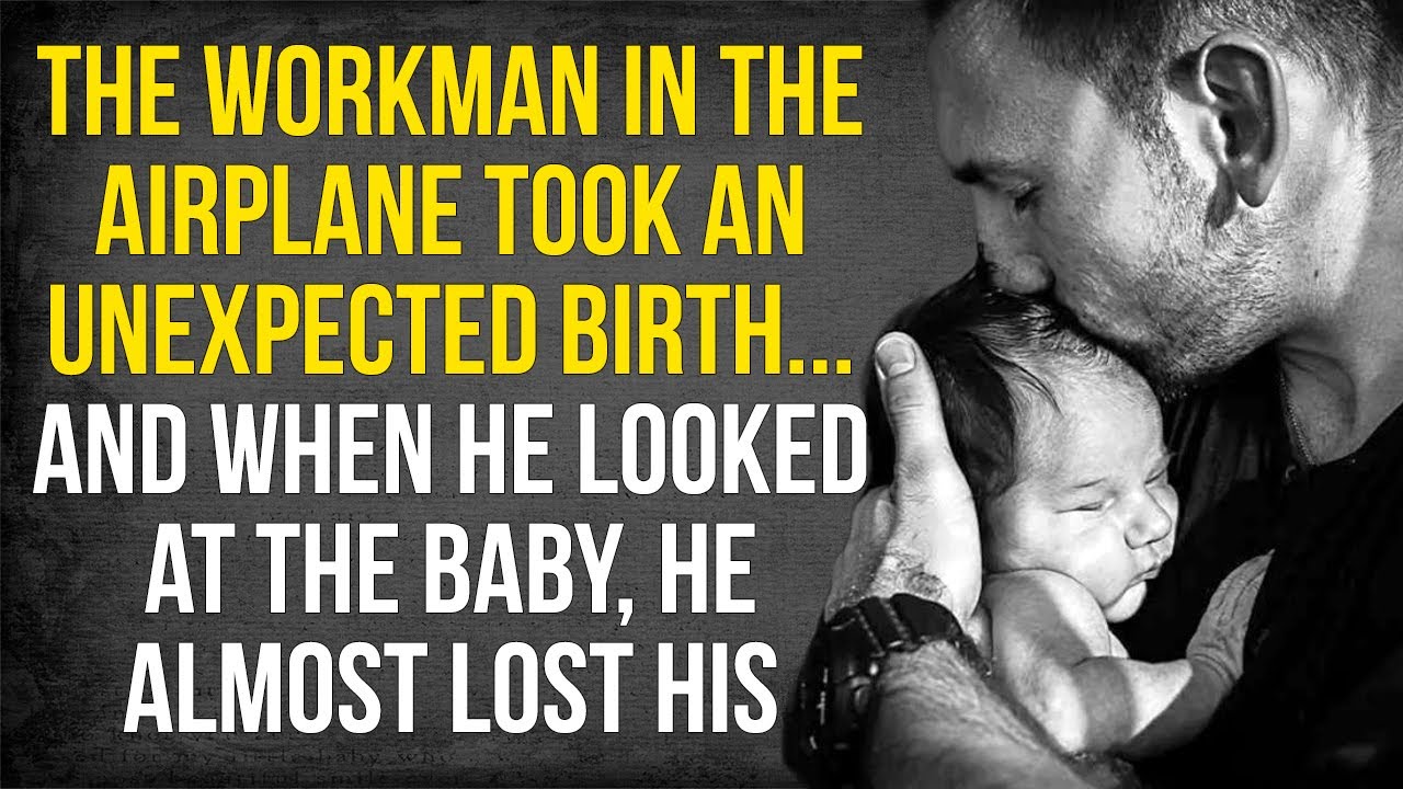 The workman in the airplane took an unexpected birth... And when he ...