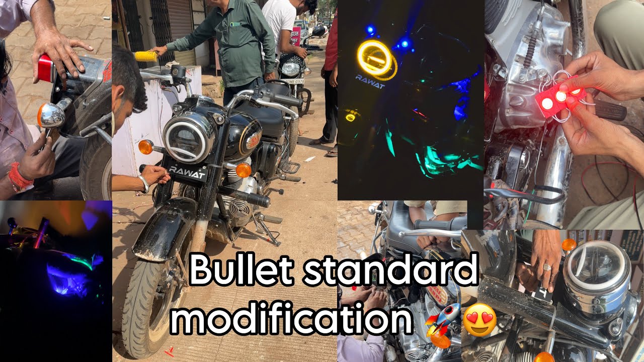 Bullet modifications 🚀 || bullet standard 2025 model batelian black ...