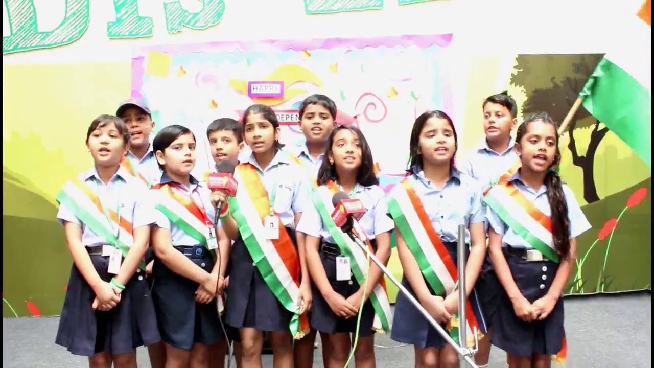 DIS Edge students sing a patriotic song on I-Day - YouTube