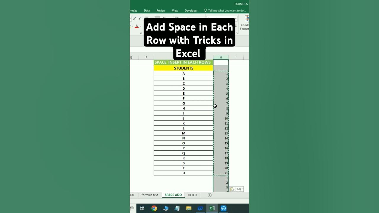 Add Space In Excel Tricks In Excel exceltips ytshorts exceltutorial add-space-in-excel-tricks-in-excel-exceltips-ytshorts-exceltutorial