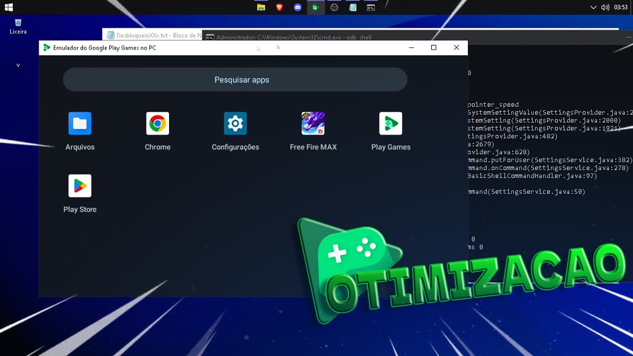 TUTORIAL OTIMIZAÇÃO MELHOR EMULADOR TELA PARADA PC FRACO🔥🚀 GOOGLE PLAY ...