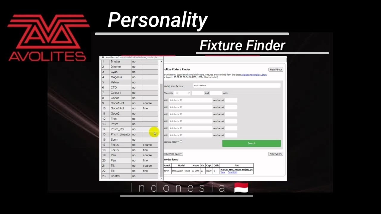 Personality Avolite Fixture Finder Indonesia 🇮🇩 tutorial avolites Titan ...