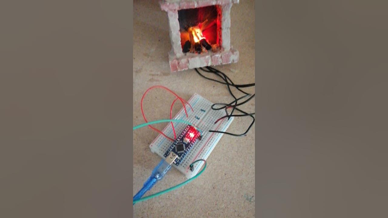 fuoco con effetto tremolio con arduino - YouTube