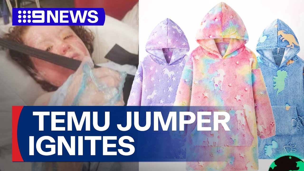 'Skin just falling off her': Girl left with burns after Temu jumper ...