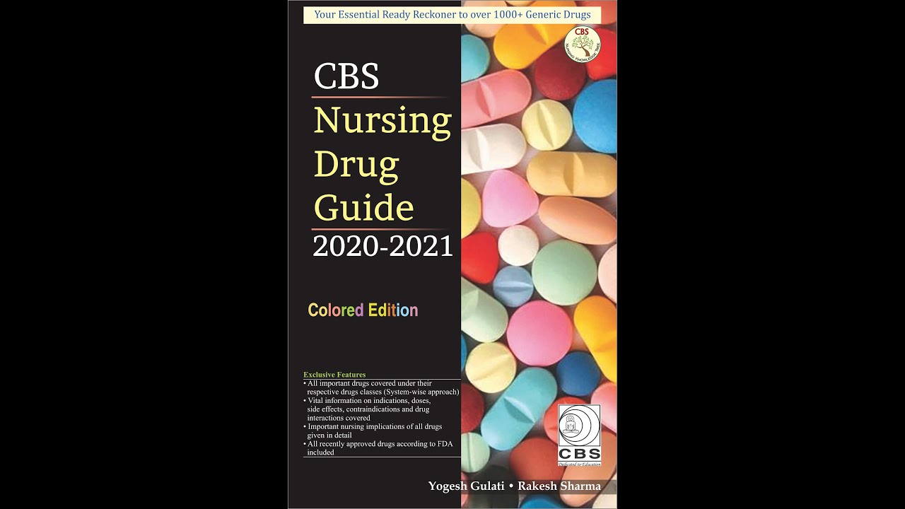 Nursing Drug Book | Nursing Drug Guide | Pharmacology Book For Nurse ...