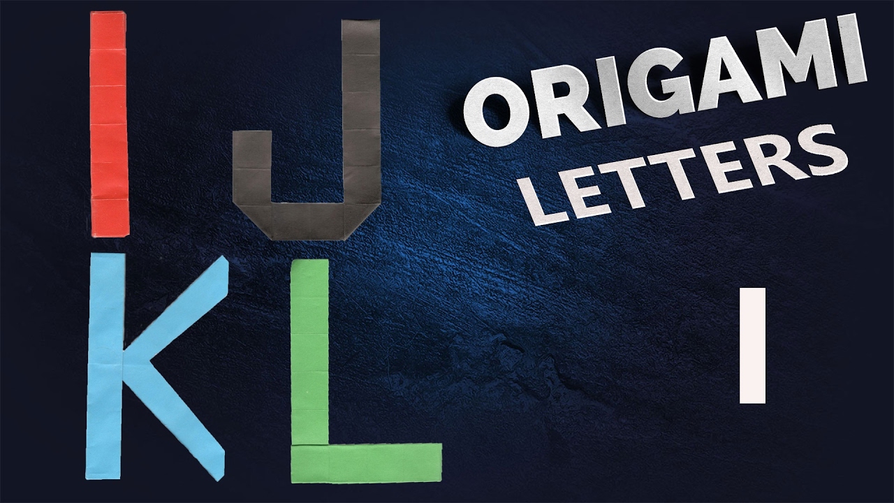 alphabet letters for origami - letter i - YouTube
