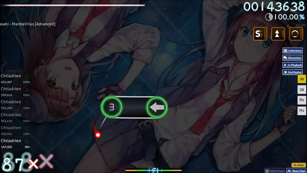 Osu! - PERFECT - M4SONIC & Shawn Wasabi - MarbleVirus [Advanced] - YouTube