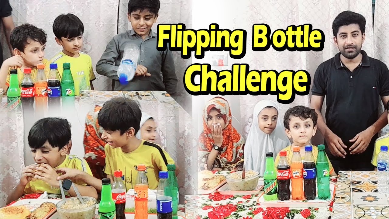 "Flipping Bottle Challenge | Flip the Bottle and Start Eating Delecious ...