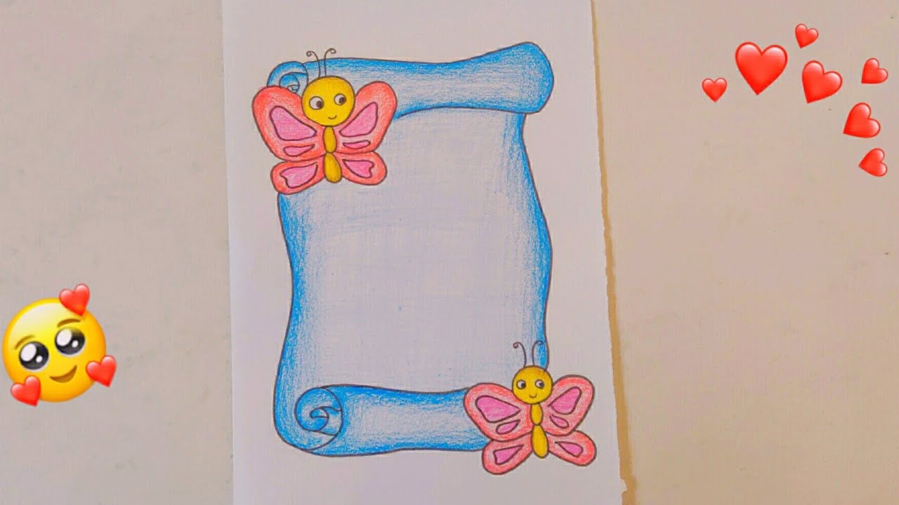 Paper Scroll | Border designs on paper | front page/cover page border ...