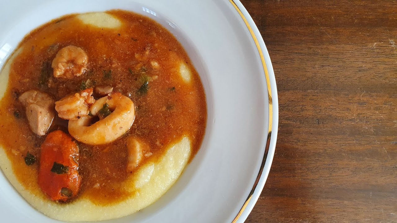 Como fazer ANGU A BAIANA de um modo diferente. Angu ou polenta com ...