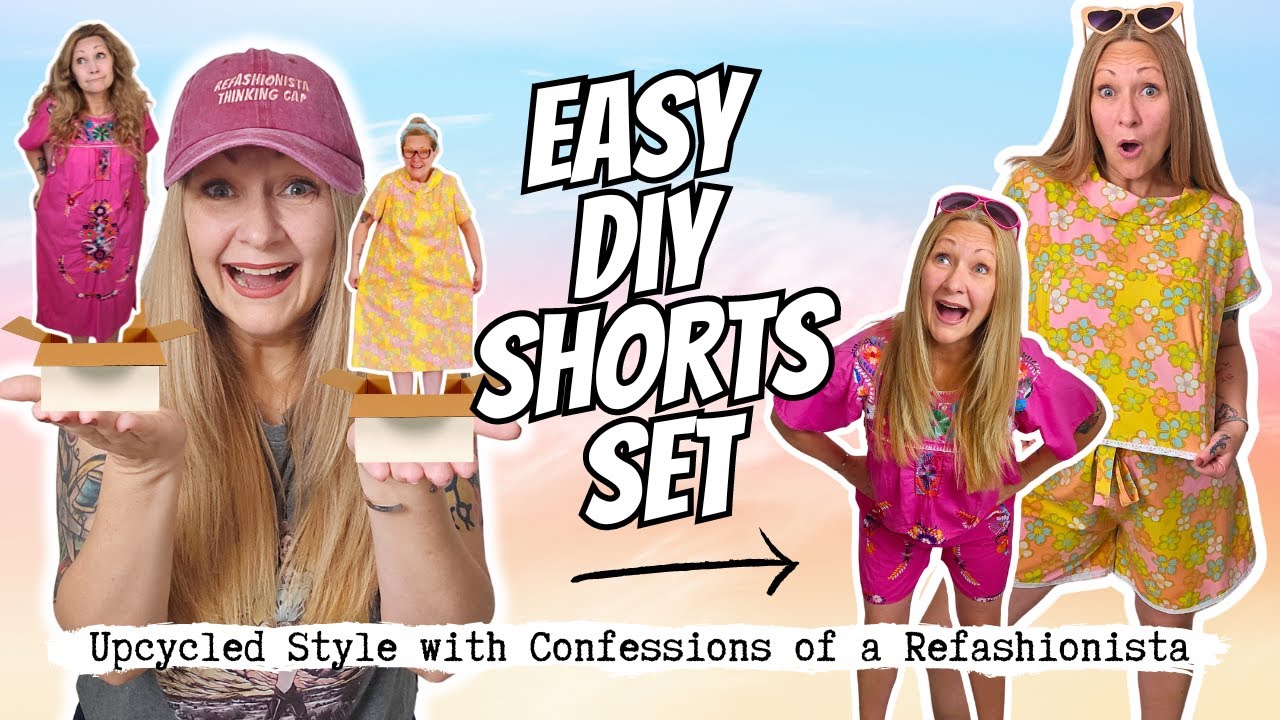 Refashion Dresses into Stylish Tops & Shorts Sets | Easy DIY Upcycling ...
