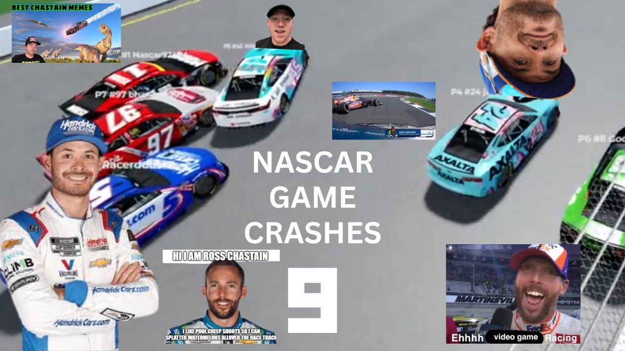 NASCAR GAME CRASHES 9 - YouTube