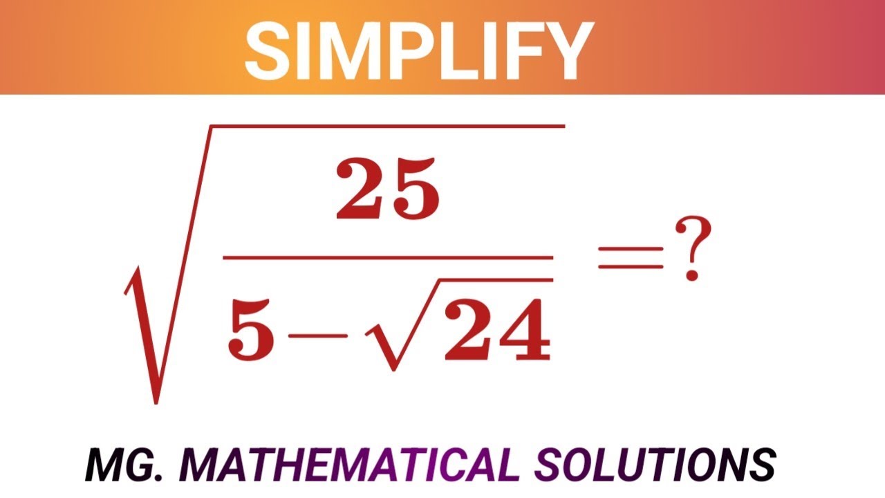 Simplify Square Root Problem In Just 5 Seconds| #squareroot #maths # ...