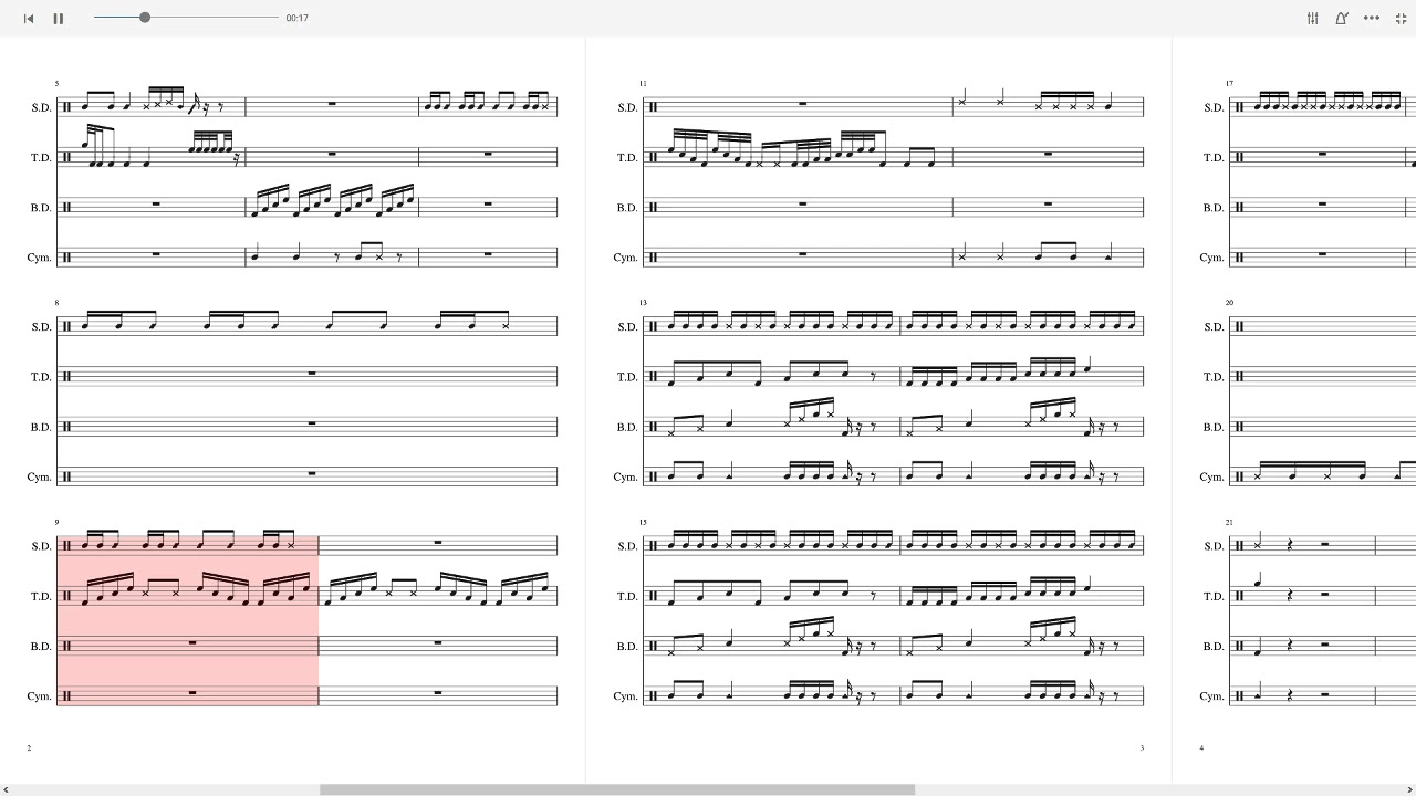 Musescore Drumline Test - YouTube