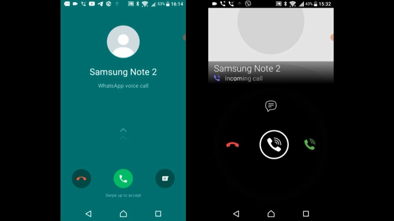 WhatsApp+Viber incoming call screen - YouTube
