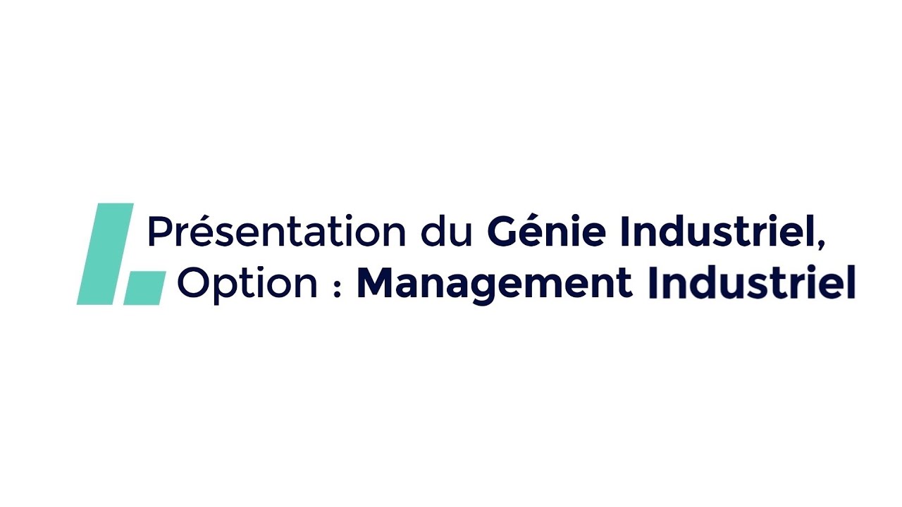 Présentation du Génie Industriel option Management Industriel - École ...
