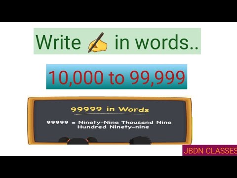 How to - Write in words...... 10,000 to 99,999 || Number names || Basic ...